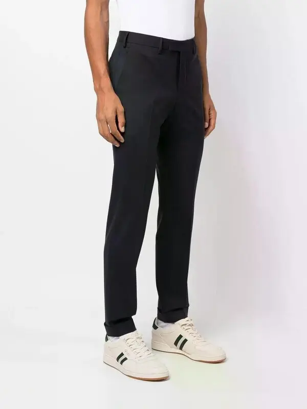 PT TORINO Straight-leg Tailored Trousers - Blue