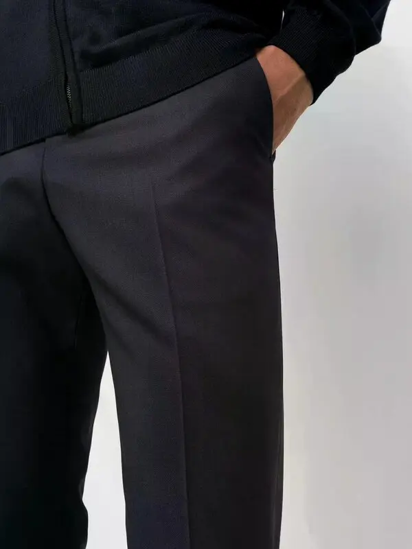 PT TORINO Straight-leg Tailored Trousers - Blue