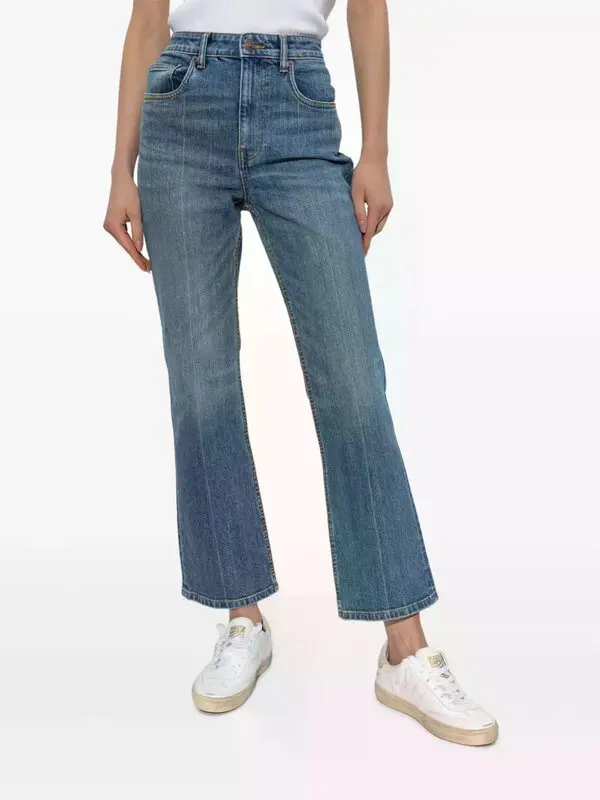 Tory Burch Indigo Stretch Cotton Mid-rise Slim Jeans