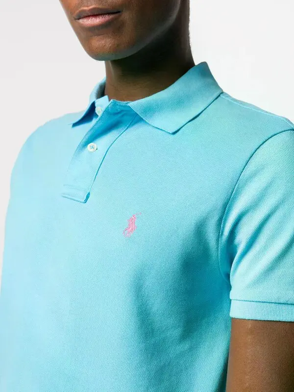 Polo Ralph Lauren Embroidered Logo Polo Shirt - Blue