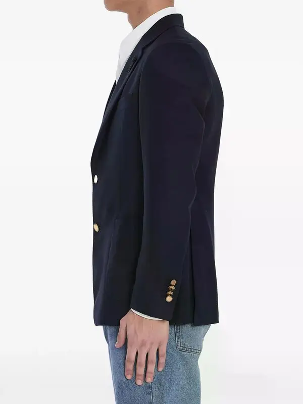 LARDINI Single-breasted Silk Blazer - Black