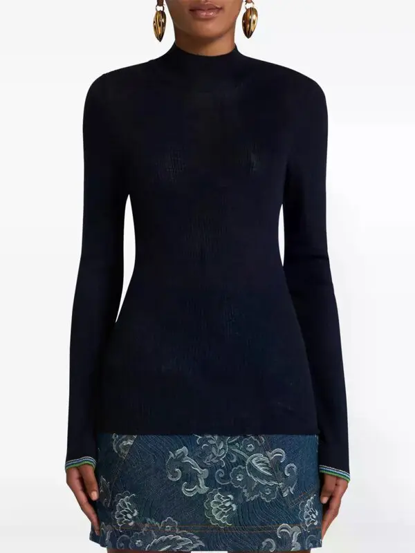 Etro Ribbed Crew Neck Sweater