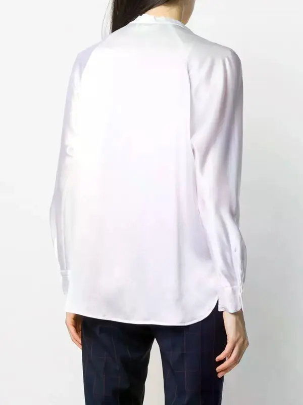 Vince Open Neck Loose Fit Blouse