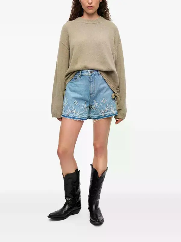 GANNI Broderie Shorts