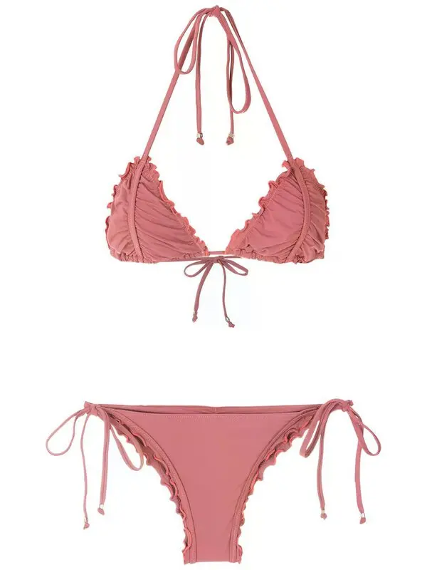 AMIR SLAMA Ripple Effect Bikini Set - Pink
