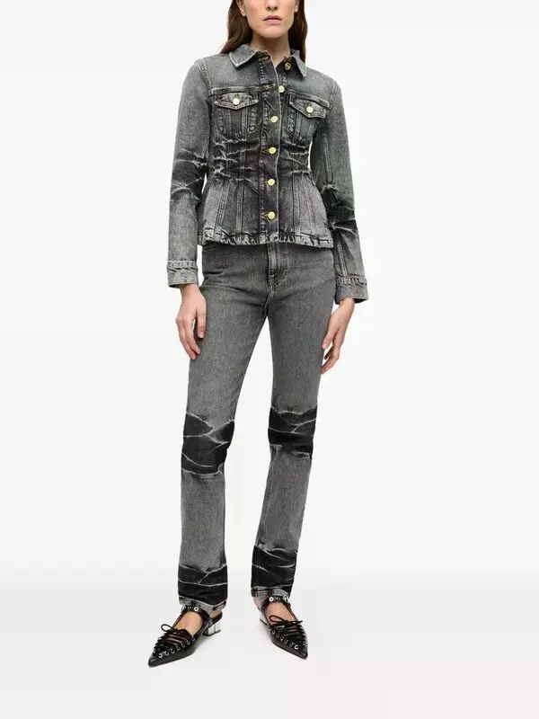 GANNI Whiskering-effect Denim Jacket