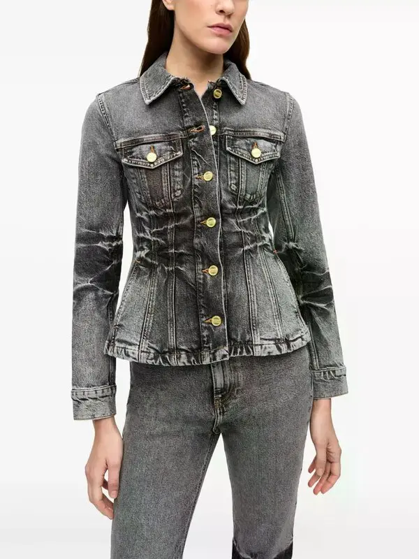 GANNI Whiskering-effect Denim Jacket