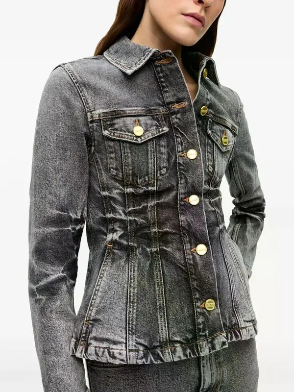 GANNI Whiskering-effect Denim Jacket