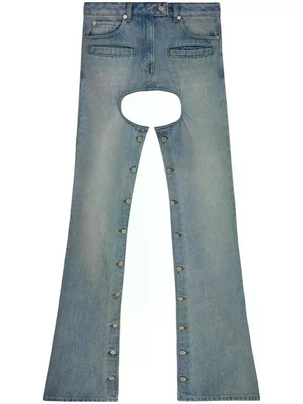 COURREGES Cut-out Flared Denim Trousers