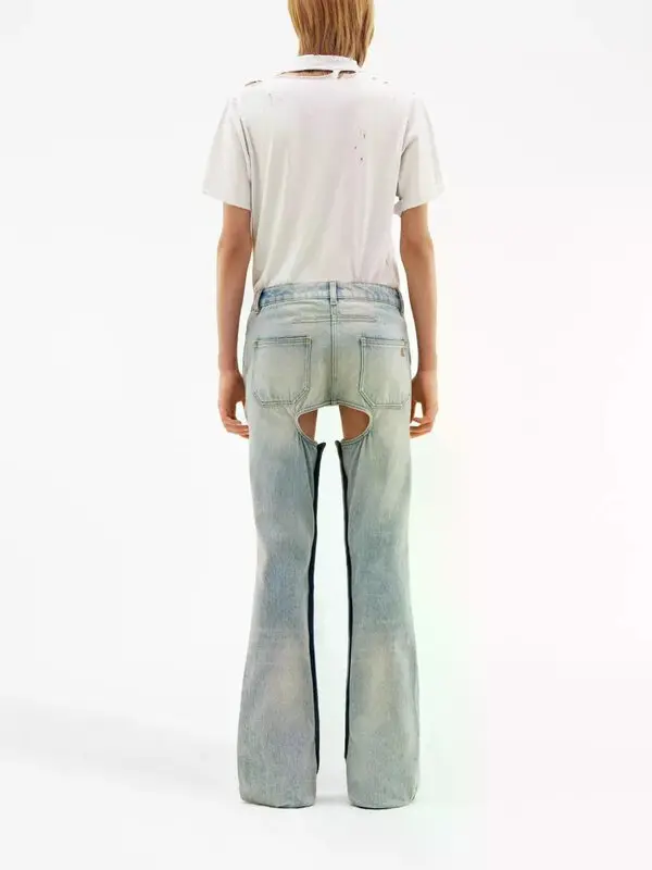 COURREGES Cut-out Flared Denim Trousers