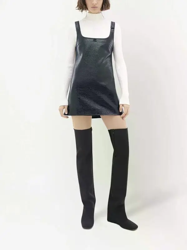 COURREGES Re-edition Vinyl Mini Dress - Blue