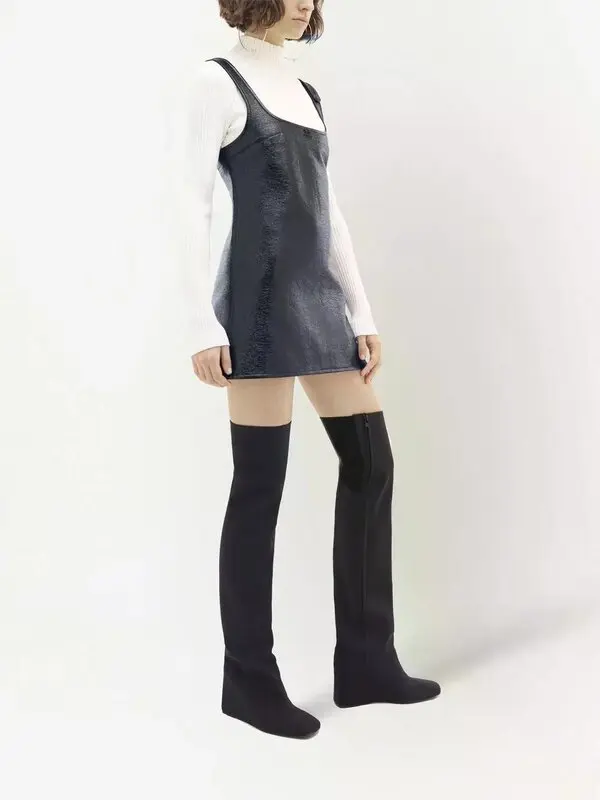 COURREGES Re-edition Vinyl Mini Dress - Blue