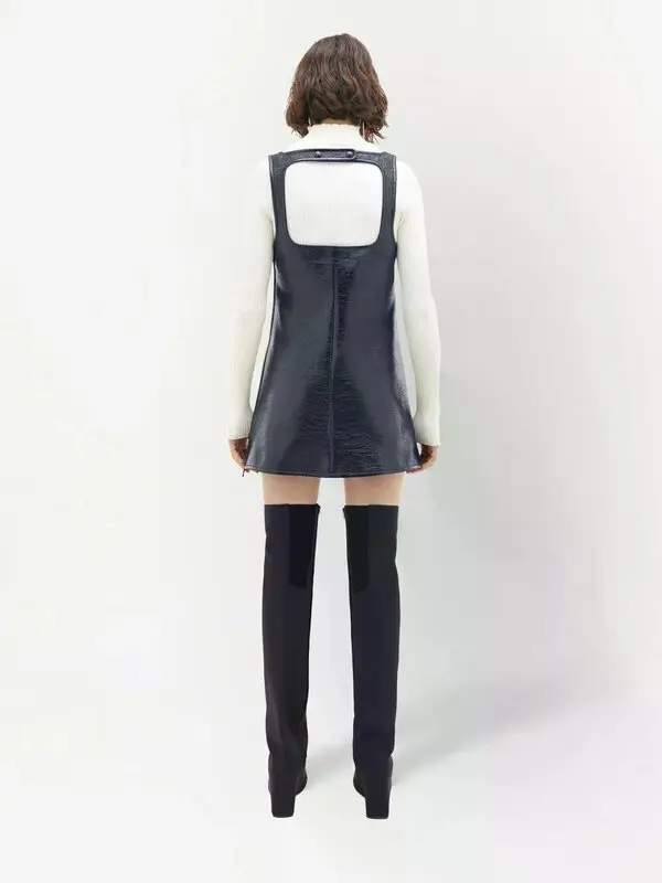 COURREGES Re-edition Vinyl Mini Dress - Blue