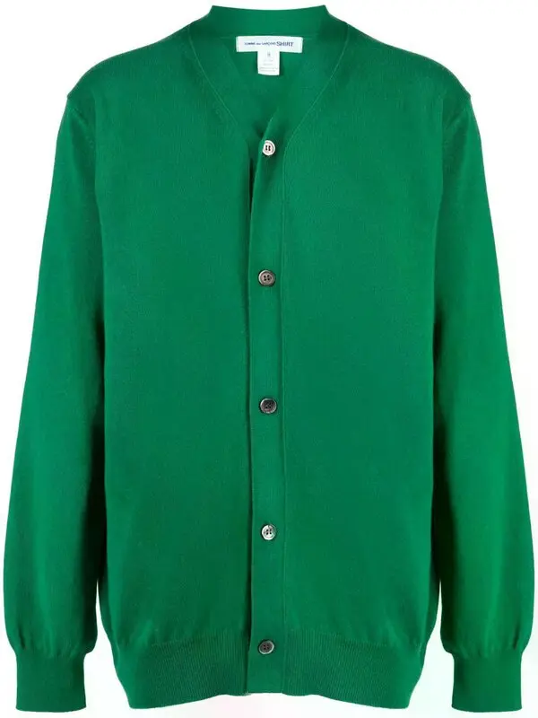 Comme Des Garçons V-neck Wool Cardigan
