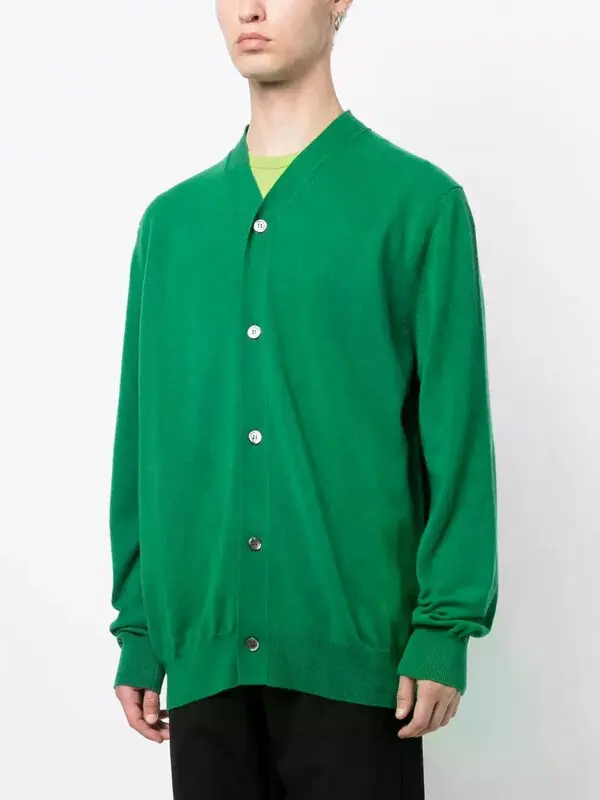 Comme Des Garçons V-neck Wool Cardigan