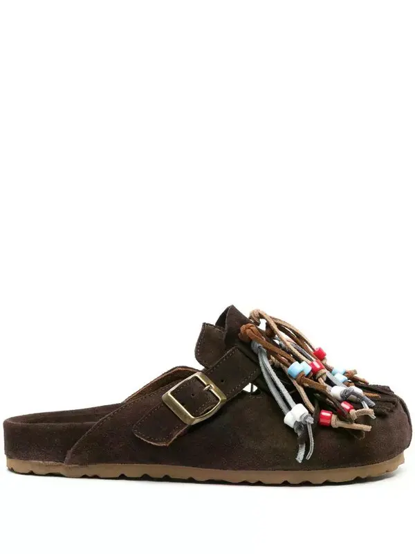 SCAROSSO Gea Tasselled Suede Slippers