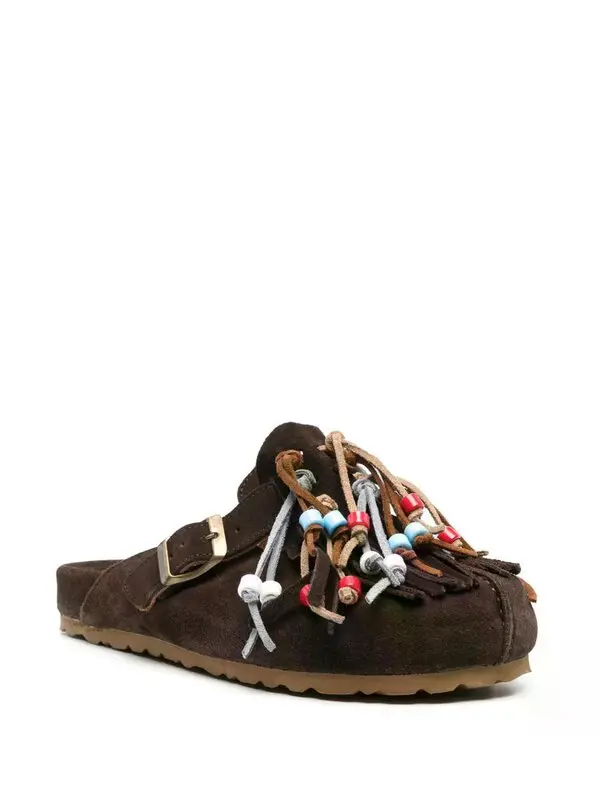 SCAROSSO Gea Tasselled Suede Slippers