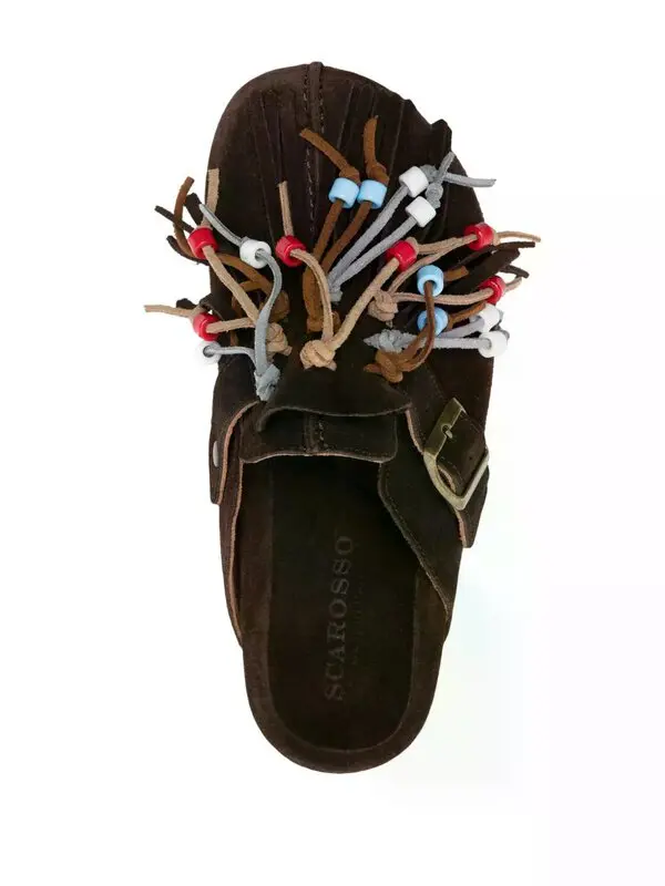 SCAROSSO Gea Tasselled Suede Slippers