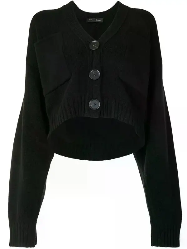 Proenza Schouler Upcycled Cashmere Cardigan - Black