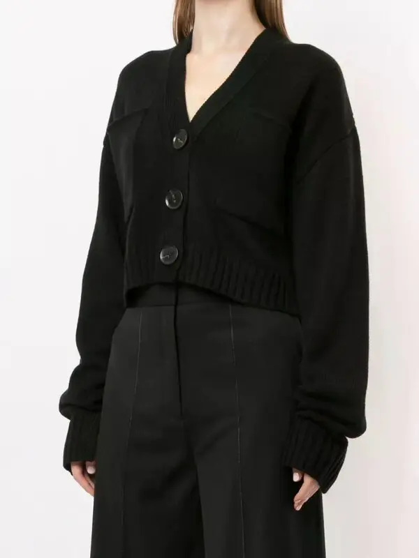 Proenza Schouler Upcycled Cashmere Cardigan - Black