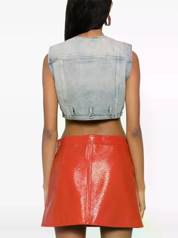 COURREGES Multiflex Cropped Denim Vest