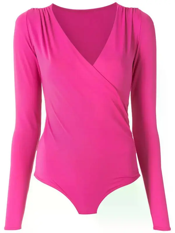 AMIR SLAMA Draped Long Sleeves Bodysuit