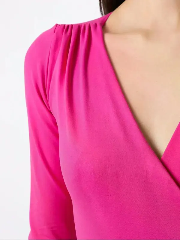 AMIR SLAMA Draped Long Sleeves Bodysuit
