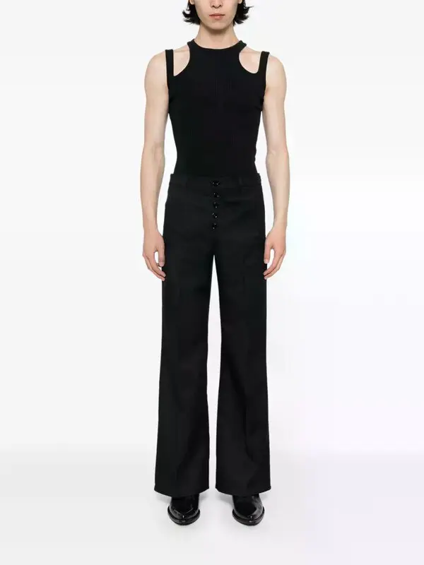 COURREGES Wide-leg Twill Trousers
