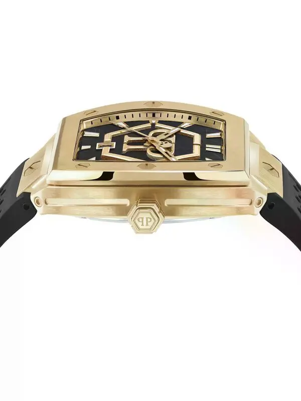 Philipp Plein Hexagon Phantom Stainless Steel & Silicone Strap Watch
