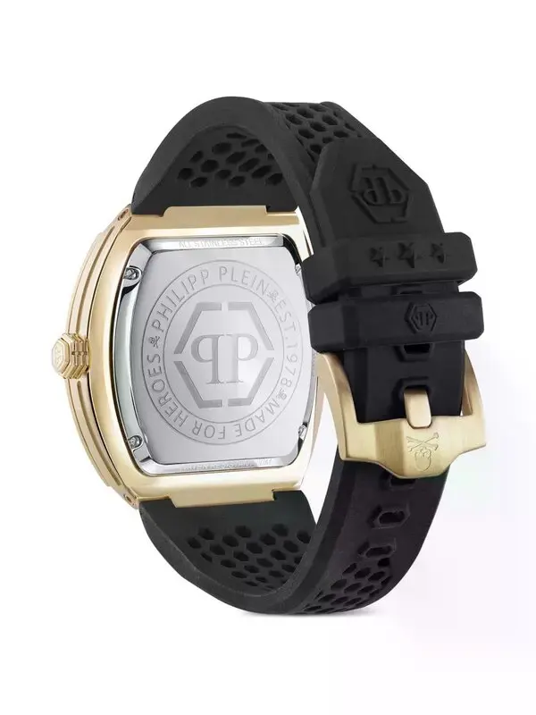Philipp Plein Hexagon Phantom Stainless Steel & Silicone Strap Watch