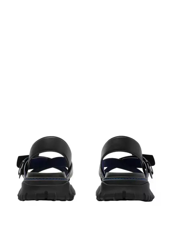 Burberry Pebbled Leather Sandals