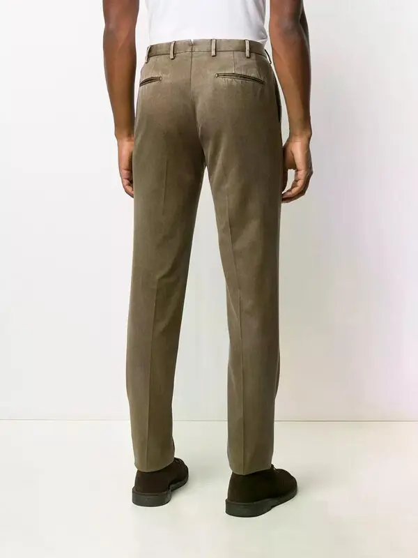 DELL'OGLIO Inverted Pleat Wool Trousers