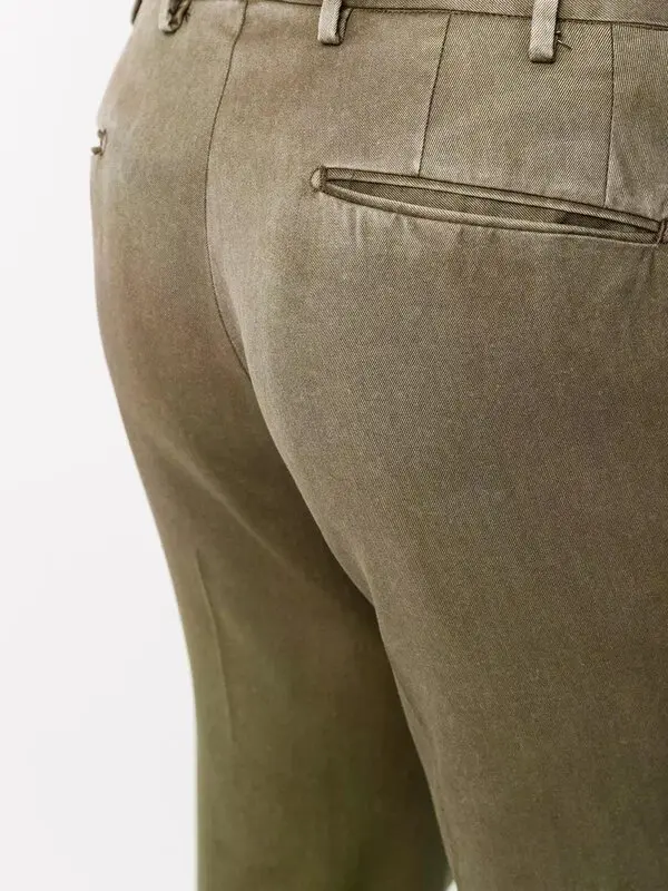 DELL'OGLIO Inverted Pleat Wool Trousers
