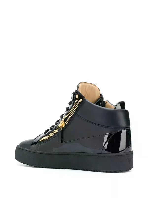 GIUSEPPE ZANOTTI Kriss Leather Mid-top Sneakers