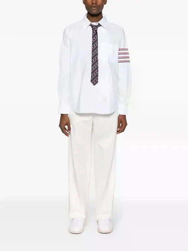 Thom Browne 4-bar Long-sleeve Cotton Shirt