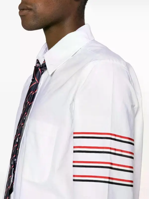 Thom Browne 4-bar Long-sleeve Cotton Shirt