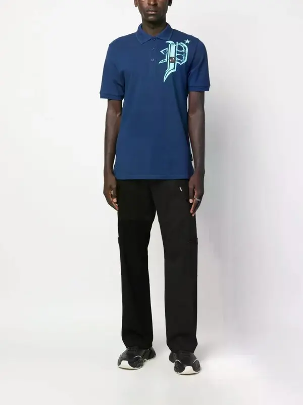 Philipp Plein Logo-print Cotton Polo Shirt