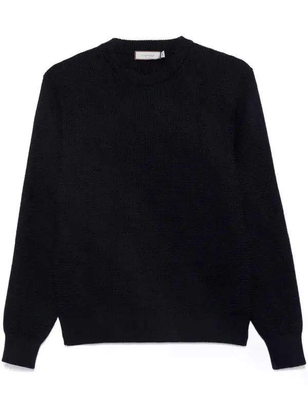 Canali Waffle-knit Merino Wool Sweater
