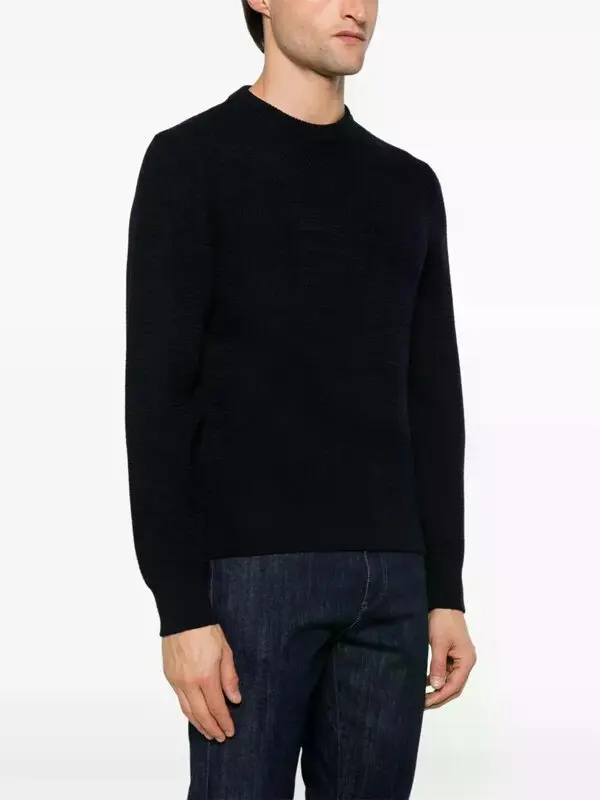 Canali Waffle-knit Merino Wool Sweater
