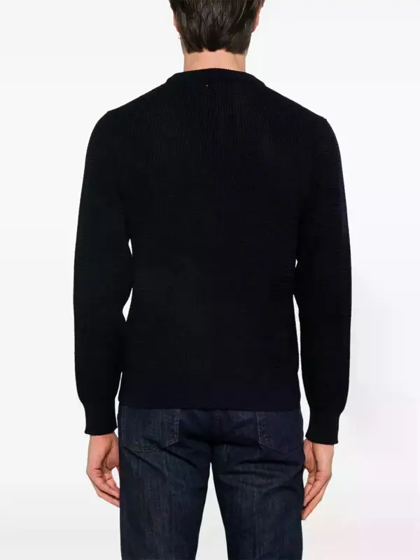 Canali Waffle-knit Merino Wool Sweater