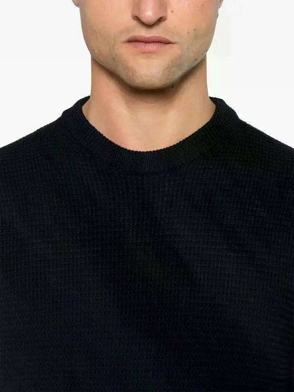 Canali Waffle-knit Merino Wool Sweater