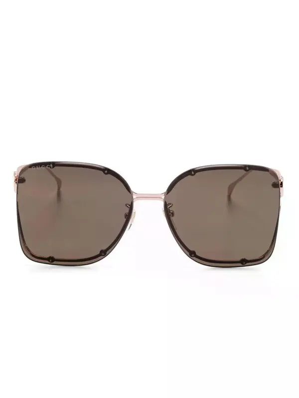 Gucci Square-frame Sunglasses - Gold