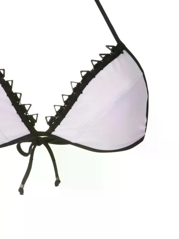AMIR SLAMA Lace Trim Triangle Bikini Set