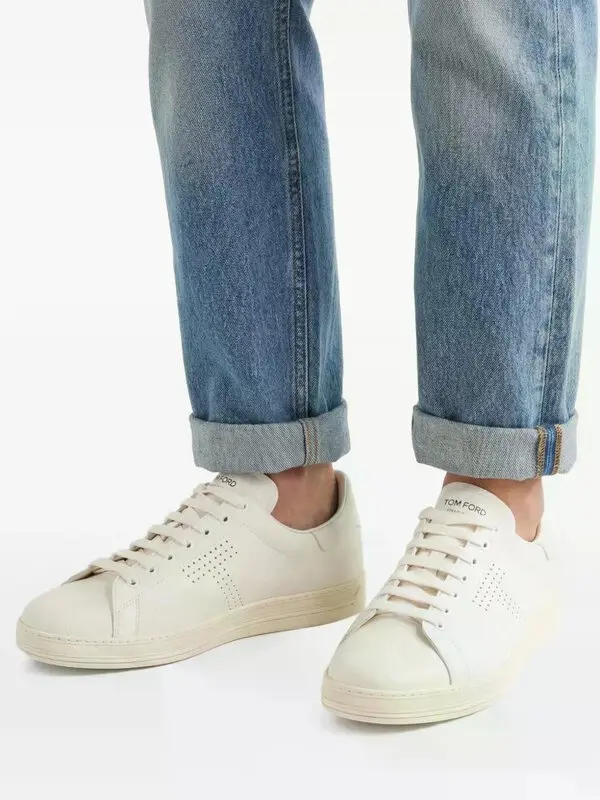 TOM FORD Warwick Leather Sneakers - Neutrals