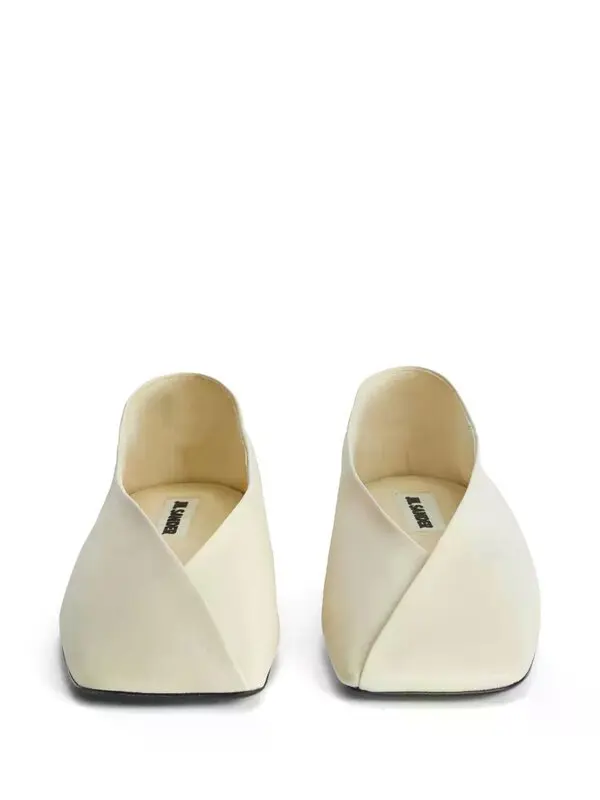 JIL SANDER Leather Ballerina Shoes - Neutrals