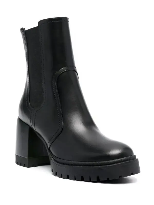 Casadei Nancy 75mm Block-heel Leather Boots