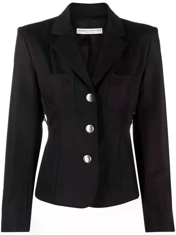 Alessandra Rich Lace-up Wool-blend Blazer