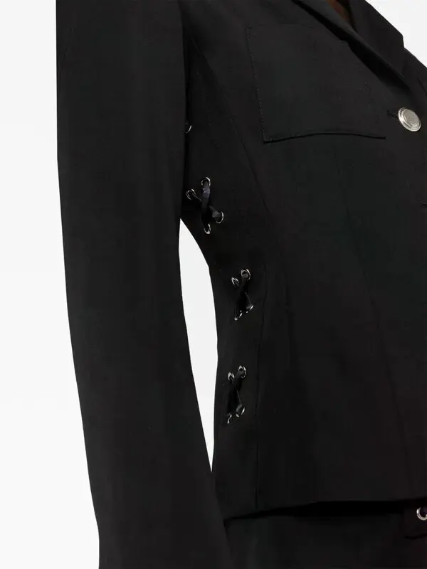 Alessandra Rich Lace-up Wool-blend Blazer