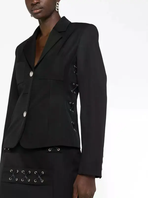 Alessandra Rich Lace-up Wool-blend Blazer