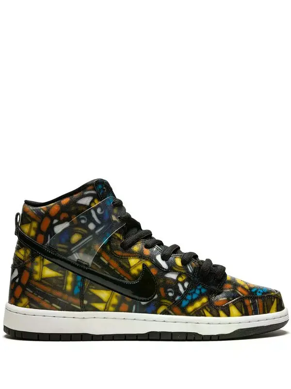 Nike X Concepts Dunk High Pro Sb Stained Glass Special Box Sneakers - Black